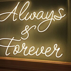 Always and Forever Neon Sign, Wedding Vows Neon Sign, Forever and ...