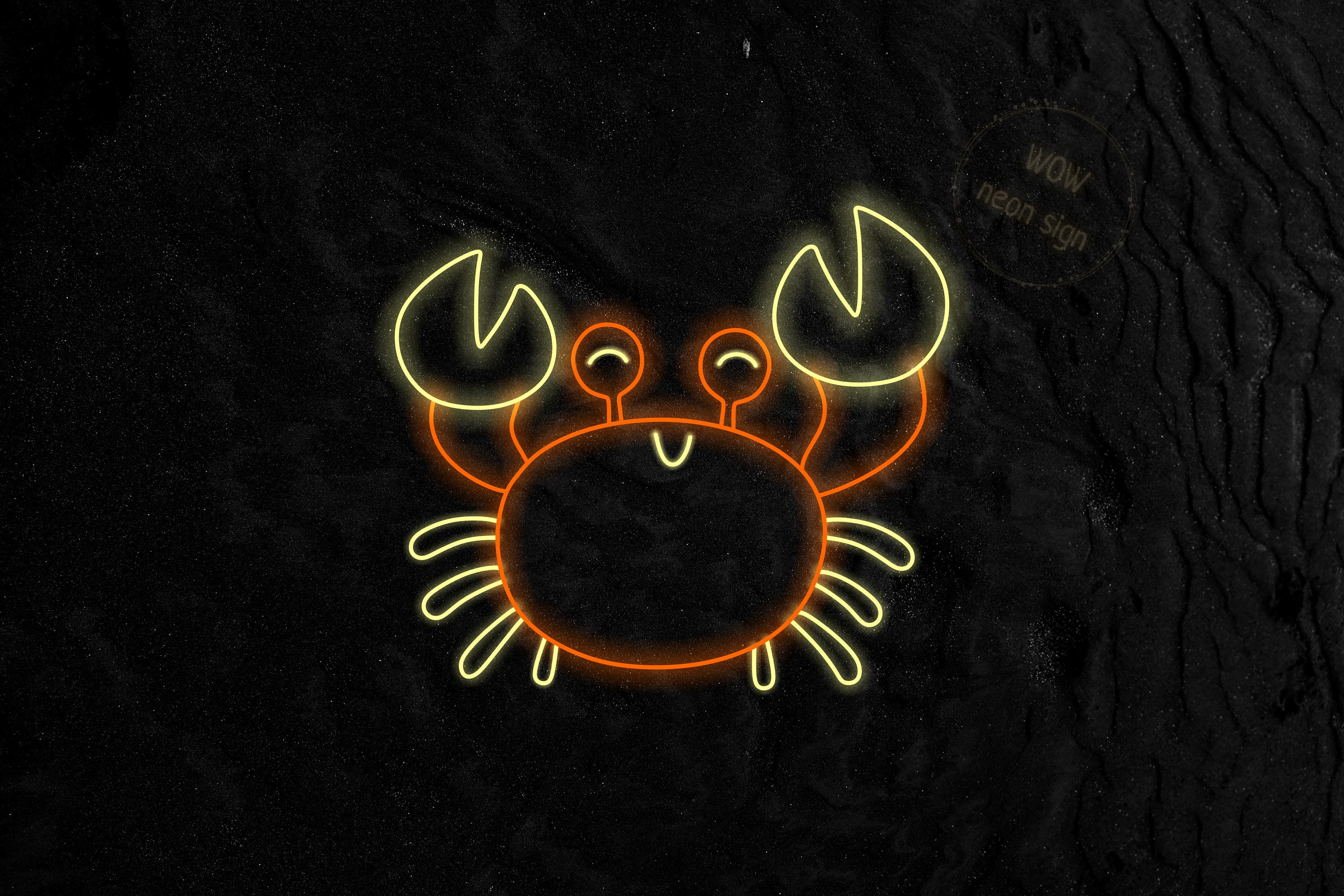 Сrab Neon Sign Crabbed Led Neon Sign Sea Creatures Led Sign - Etsy