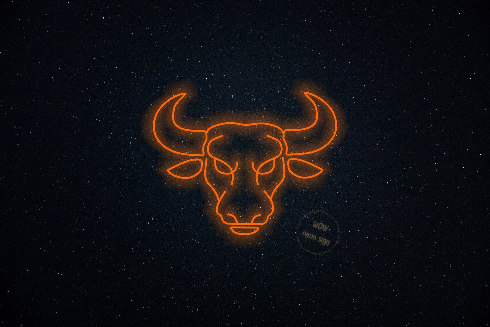 Bull Skull Neon Sign, Bull Horns Neon Sign, Bull Neon Light, Bull Horns ...