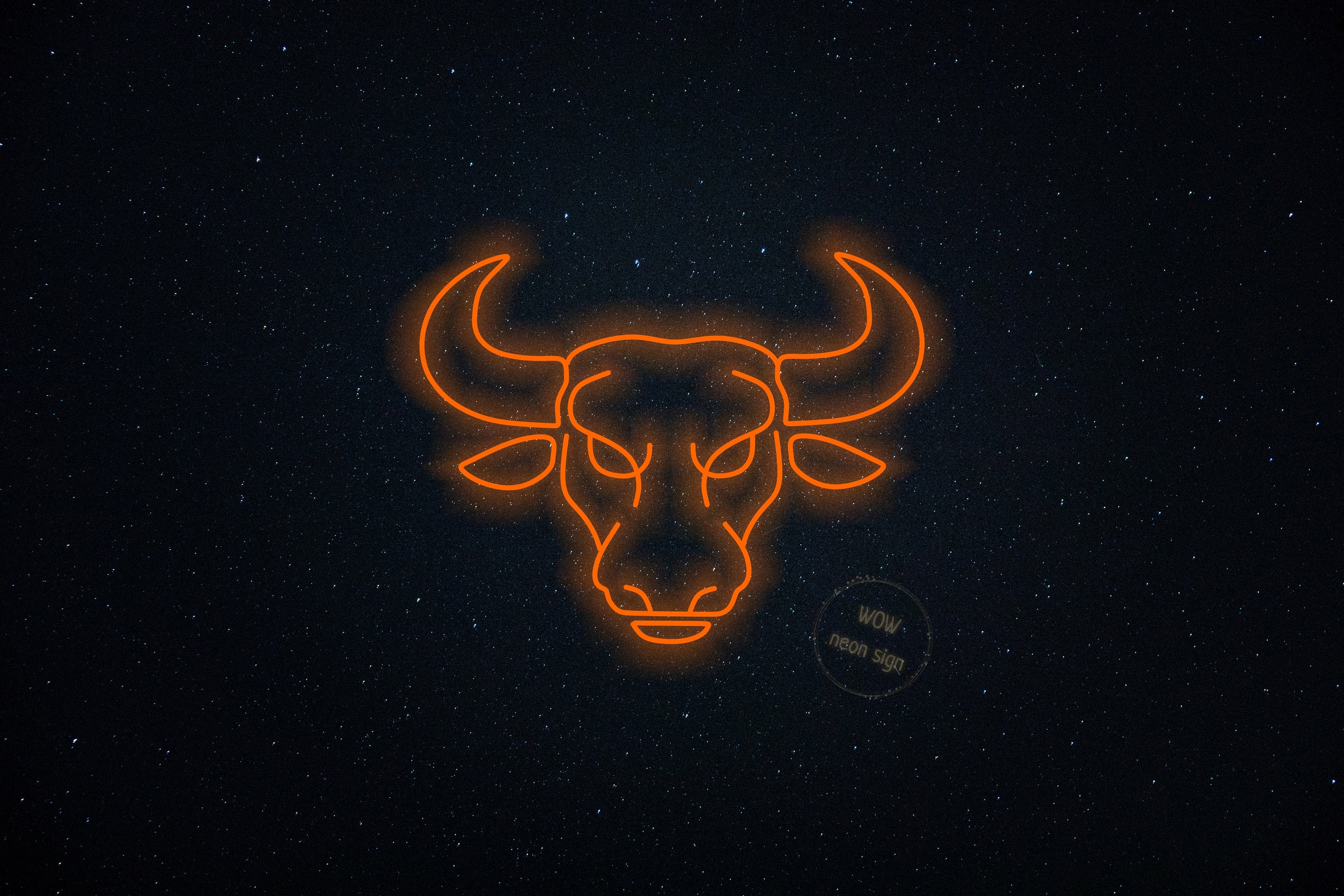 Bull Skull Neon Sign, Bull Horns Neon Sign, Bull Neon Light, Bull Horns ...