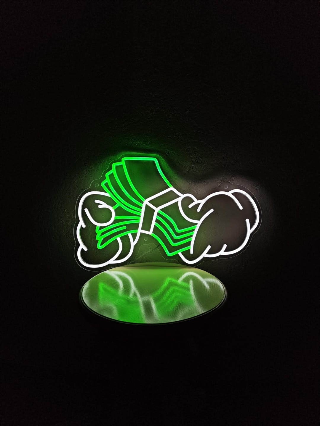 Hand Holding Money Neon Sign, Hand and Money Neon Sign, Money Display ...
