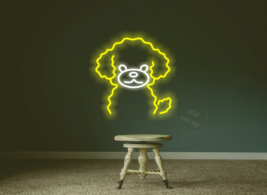 Poodle Neon Sign, Poodle Neon Light, Pet Led Neon Sign, Dog Neon Light ...
