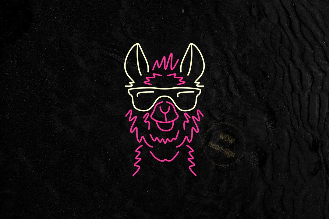 Llama Neon Sign LED Light, Kids Room Wall Decor - Etsy