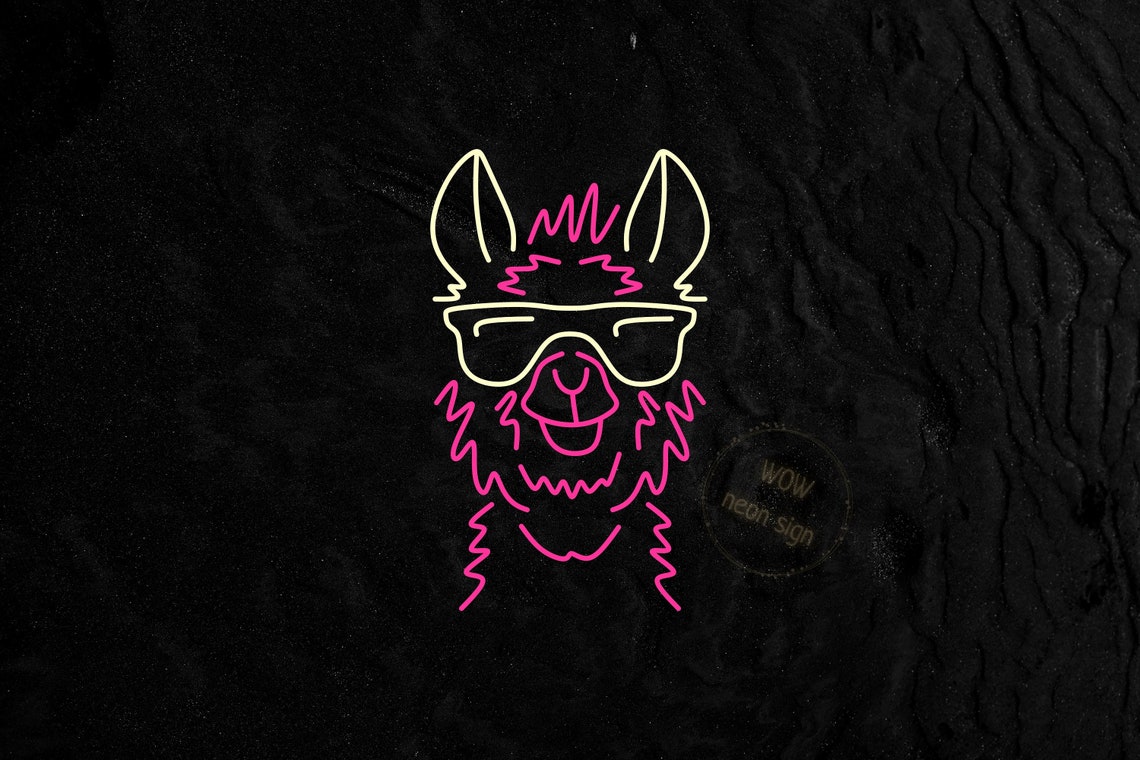 Llama Neon Sign LED Light, Kids Room Wall Decor - Etsy