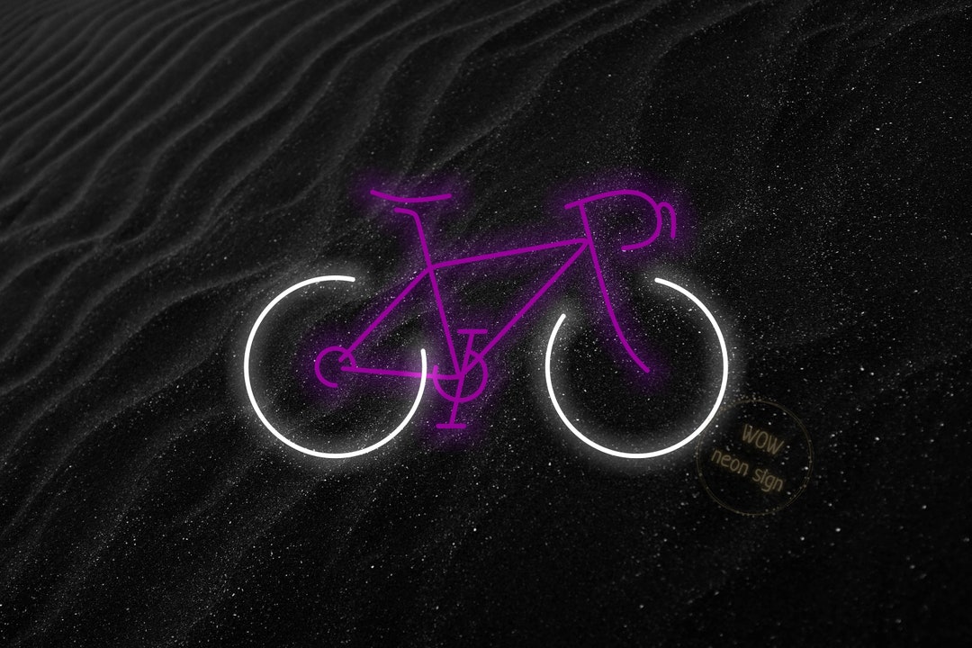 Neon Sign Road Bike Wall Art, LED Bicycle Wall Decor, Unique Light ...