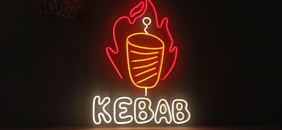 Doner Kebab Neon Sign Kebab Bistro Neon Light Restaurant Shawarma Neon ...
