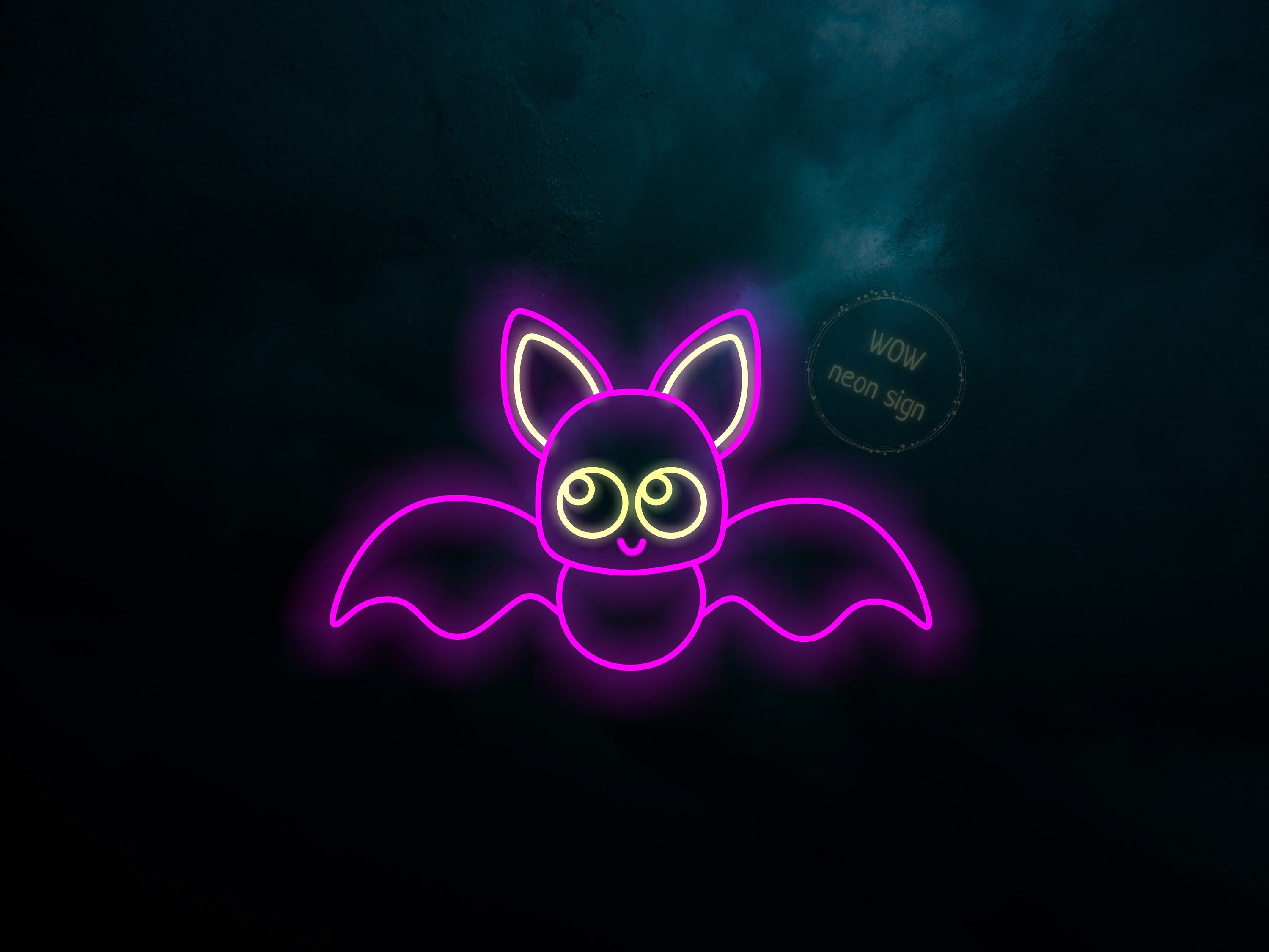 Bat Led Neon Sign, Cute Bat Neon Light Decor, Cute Bat Led Light ...