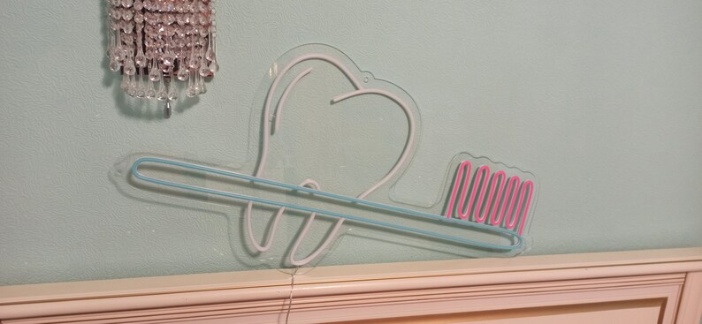Tooth & Brush LED Neon Sign, Dental Office Decor - Etsy