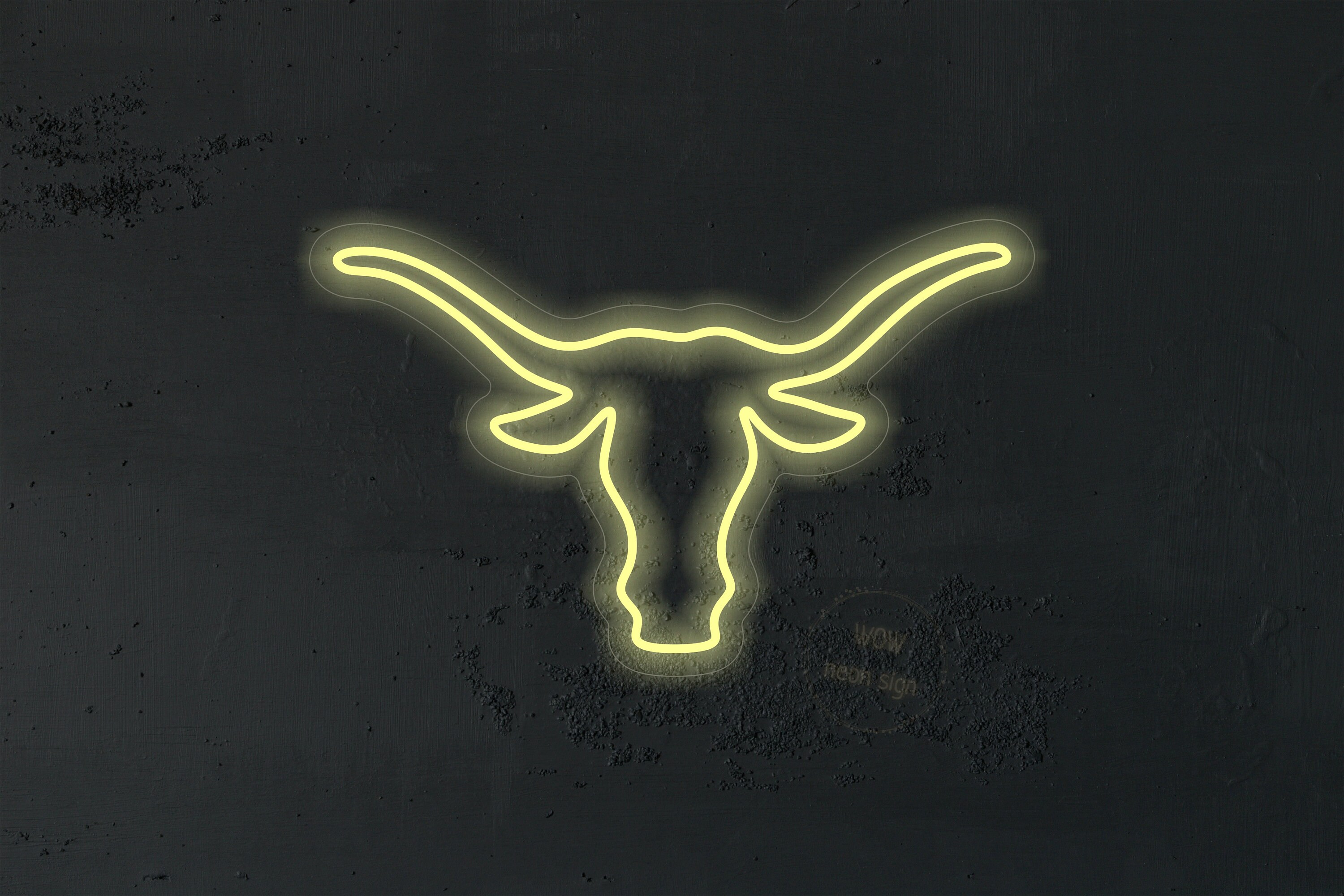 Longhorn Bull Neon Sign, Texas Longhorn Light Sign, Longhorn Head Skull ...