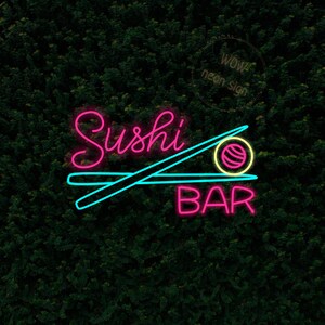 Sushi Bar Neon Sign, Sushi Light up Neon Sign, Sushi Led Decor Sign ...