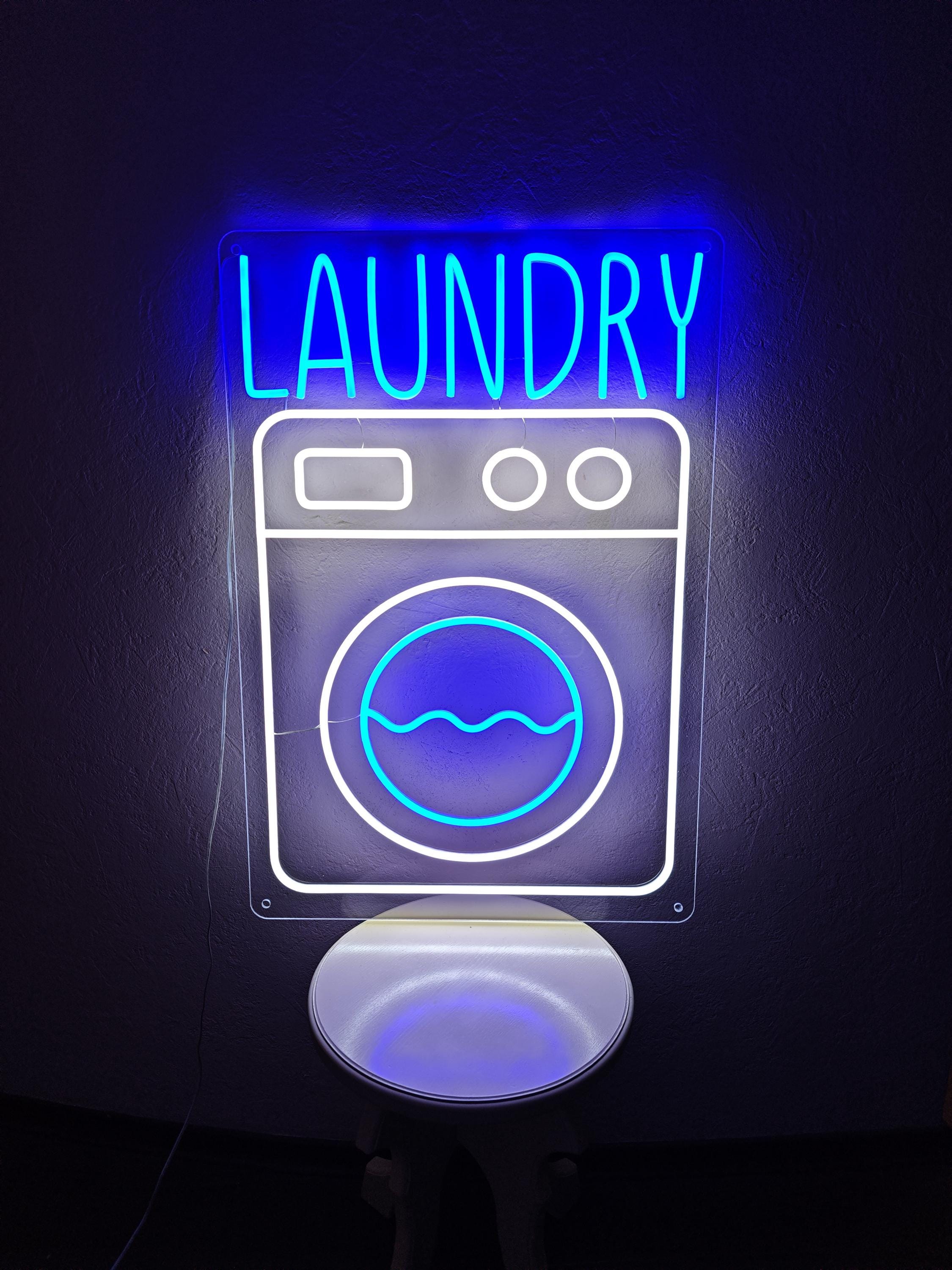 Laundry Neon Sign, Washing Machine LED Light - Etsy