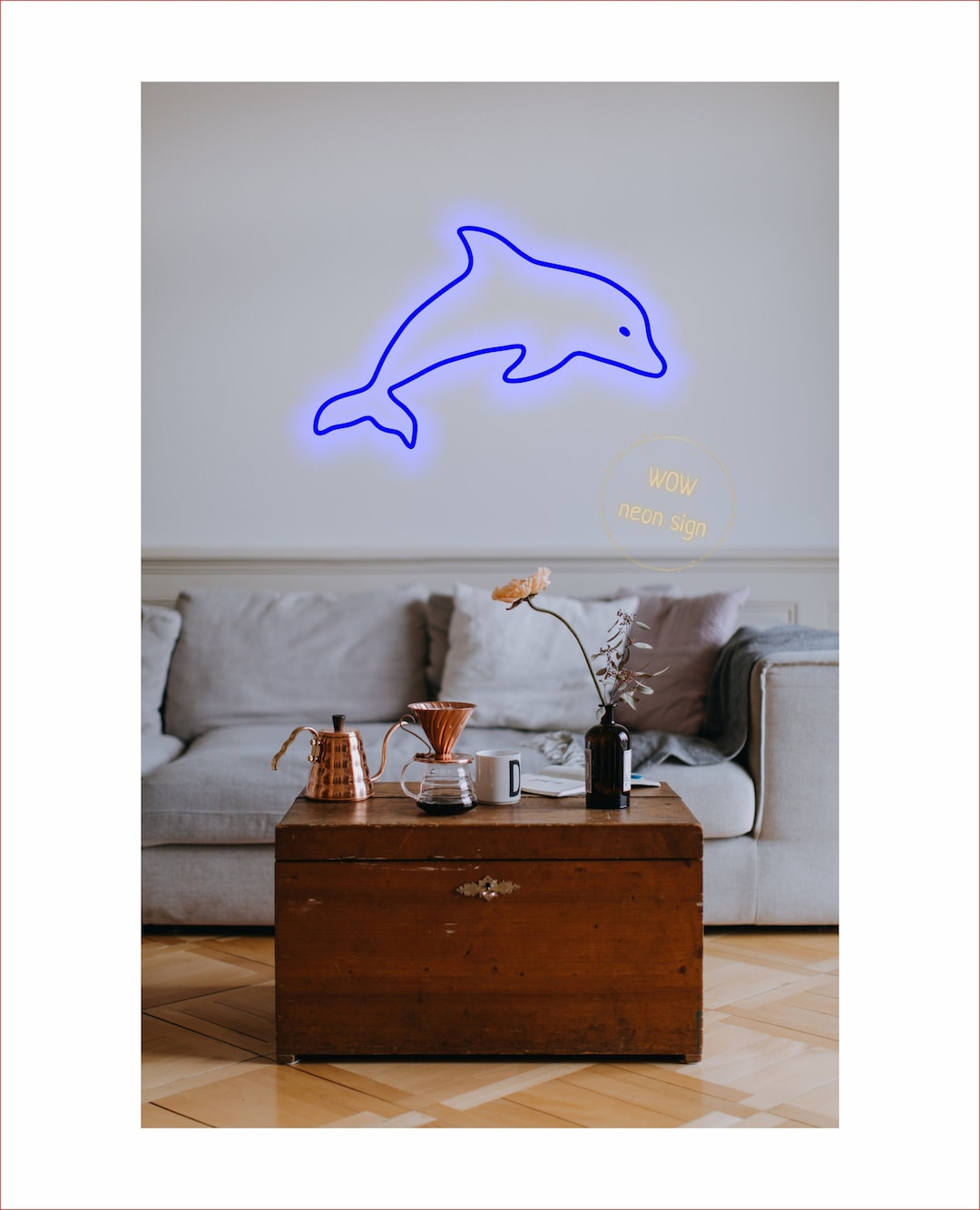Dolphin Neon Sign, Animal Light up Sign, Dolphin Lover Gift, Beach ...