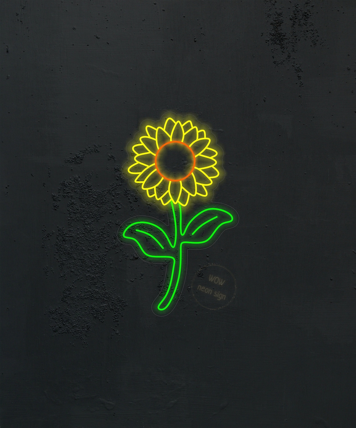 Sunflower Neon Sign Plant Light Sign Sunflower Wall Decor - Etsy