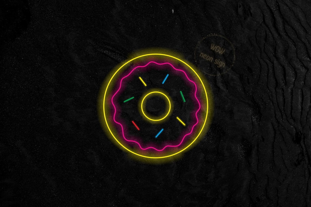 Donut Neon Sign, Donut Led Light, Donut Party Decor, Led Coffee and ...