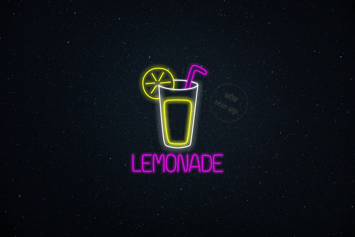 Lemonade Led Neon Sign Lemonade Drink Neon Sign Lemonade - Etsy