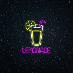 Lemonade Led Neon Sign Lemonade Drink Neon Sign Lemonade - Etsy