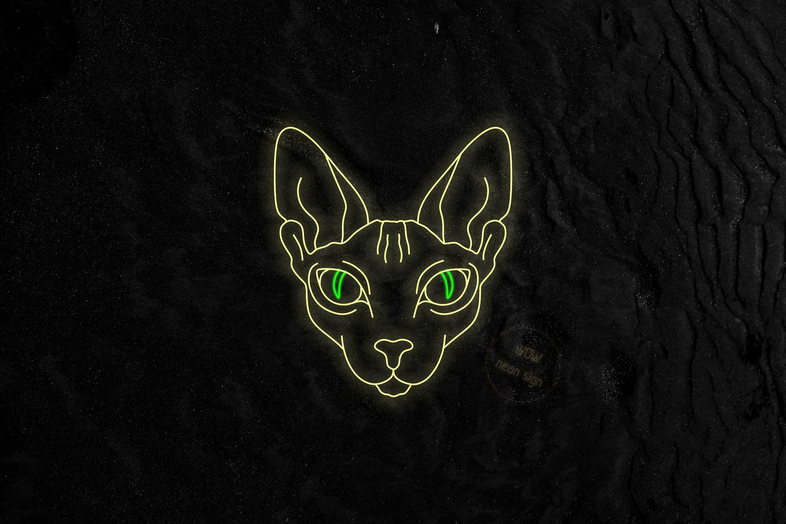 Sphynx Cat Led Neon Sign, Hairless Sphynx Neon Sign Light, Hairless Cat ...