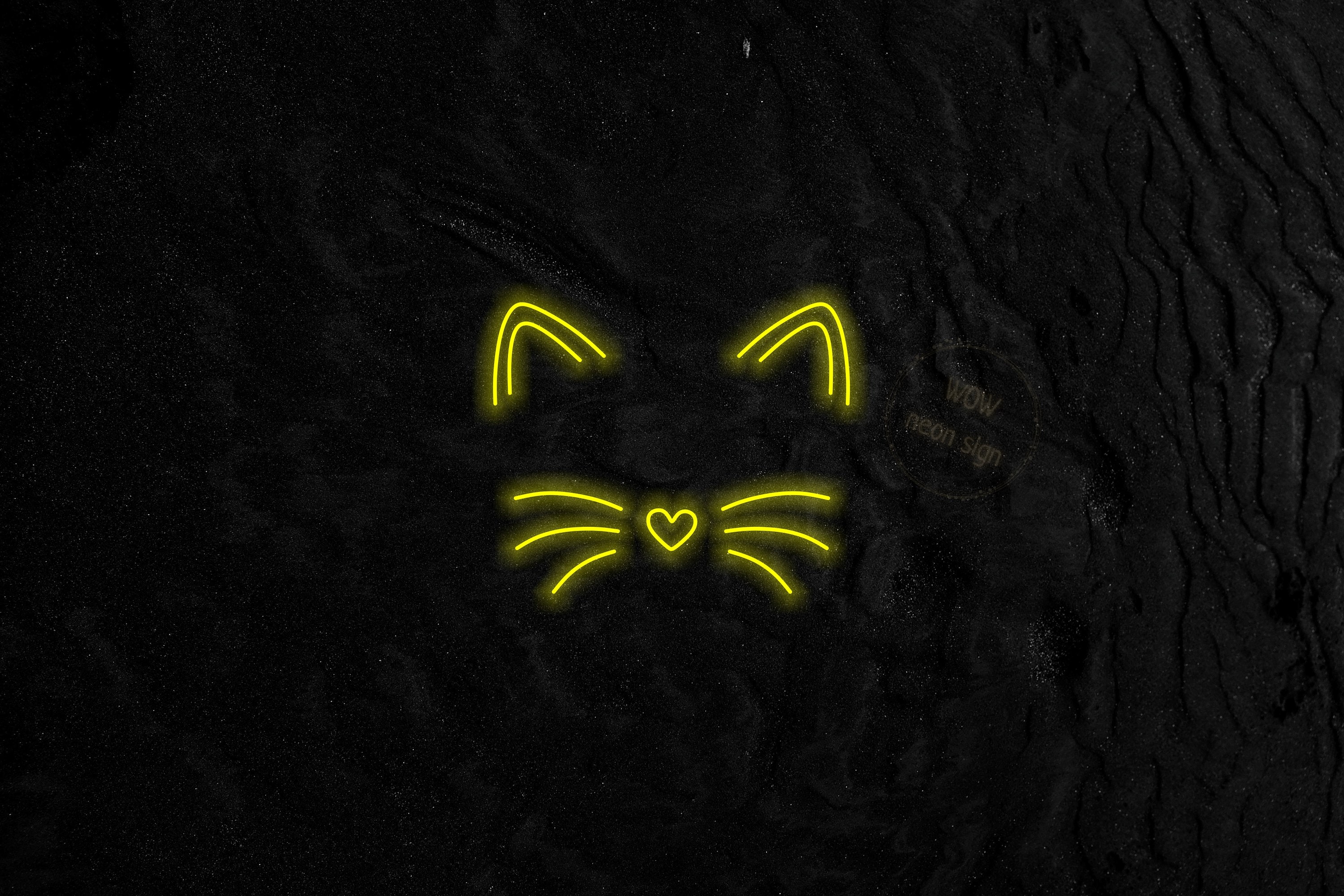 Cute Cat Led Neon Sign, Custom Kitten Neon Sign, Cat Lover Neon Sign ...