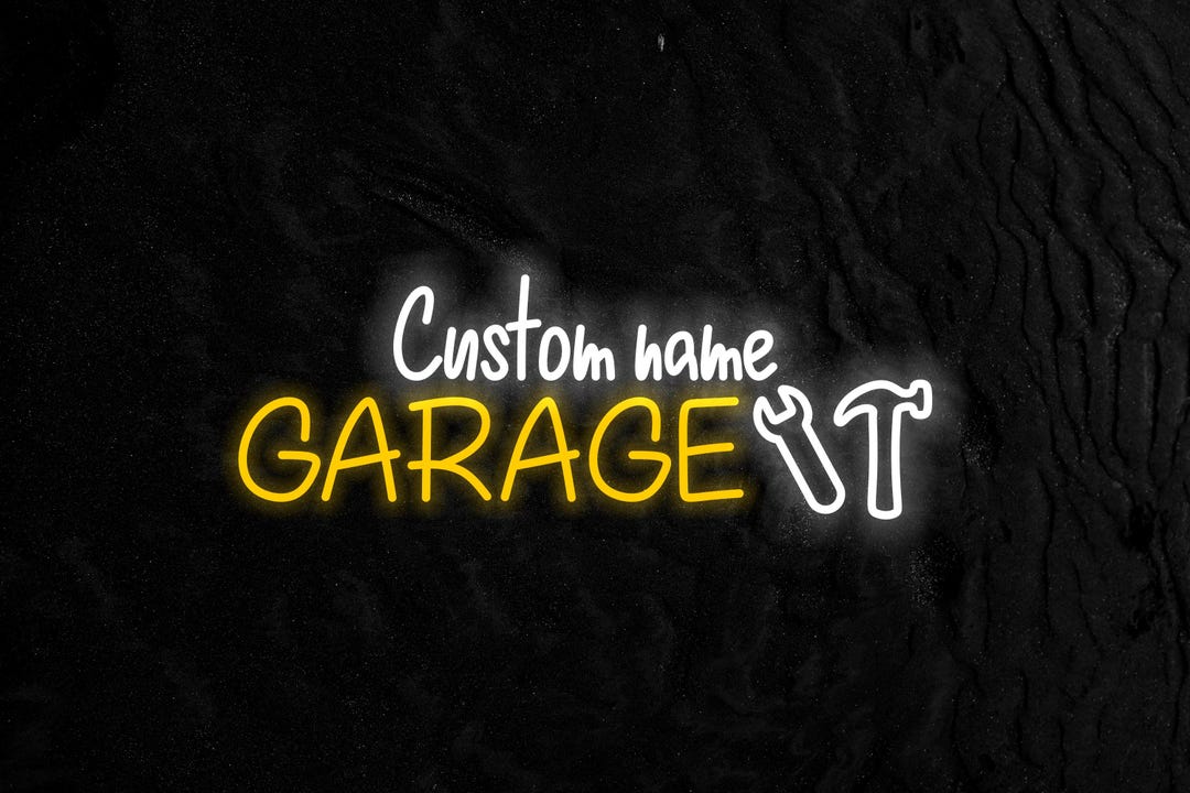 Custom Name LED Garage Neon Sign, Man Cave Decor - Etsy
