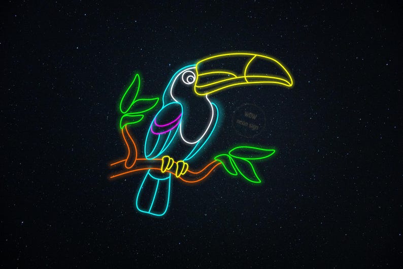 Toucan Bird LED Neon Sign, Tropical Exotic Bird Light - Etsy
