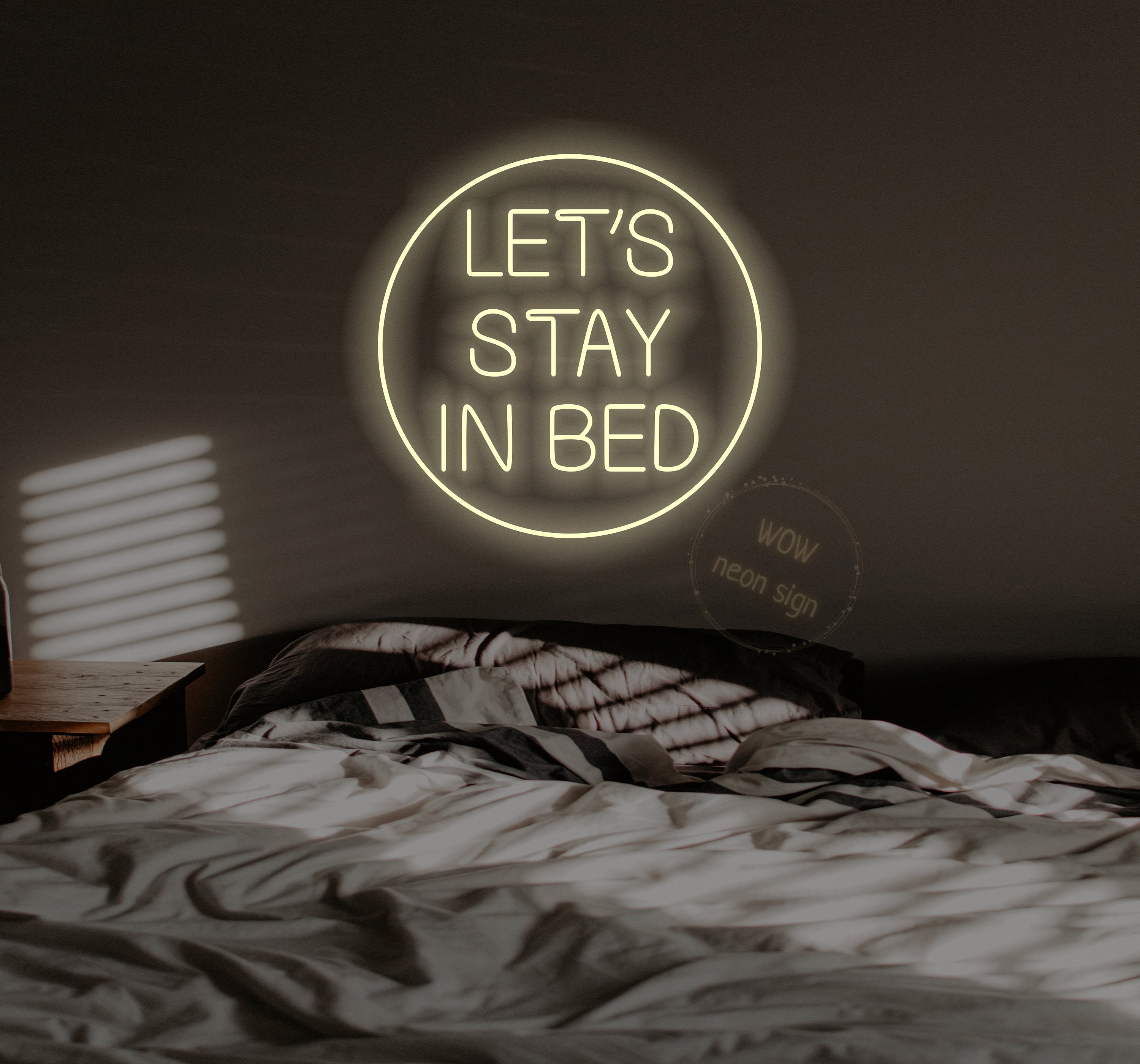 Lets Stay in Bed Neon Sign Lets Stay in Bed Led Light Sign - Etsy