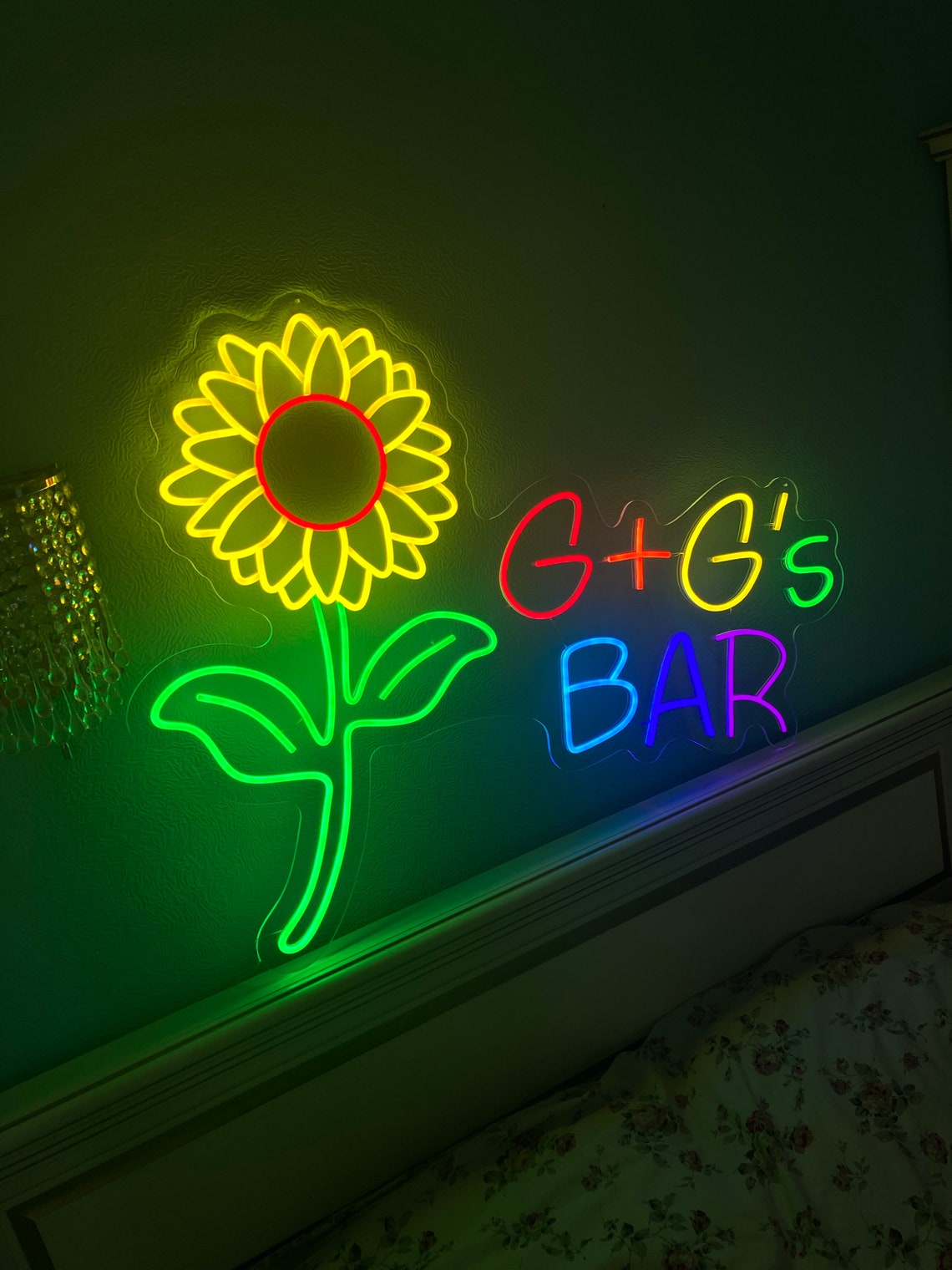 Sunflower Neon Sign, Plant Light Sign, Sunflower Wall Decor, Sunflower ...