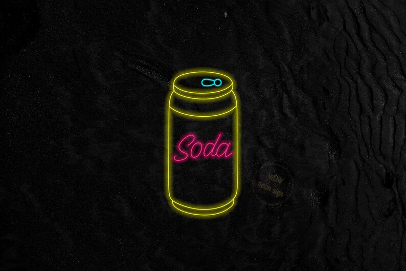 Soda Neon Sign Soda Drink Led Neon Sign Fizzy Bar Led Decor - Etsy
