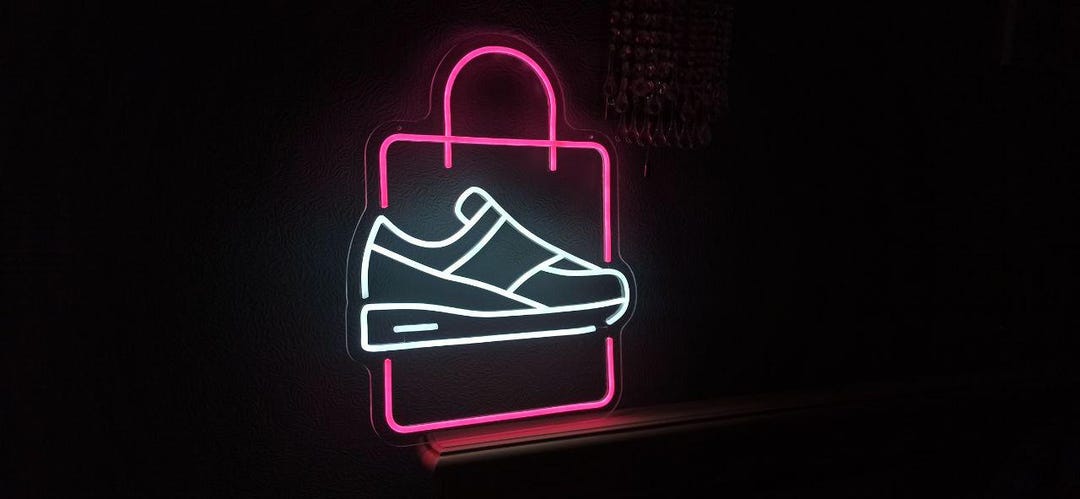 Sneaker in Bag LED Neon Sign, Custom Store Window Decor - Etsy
