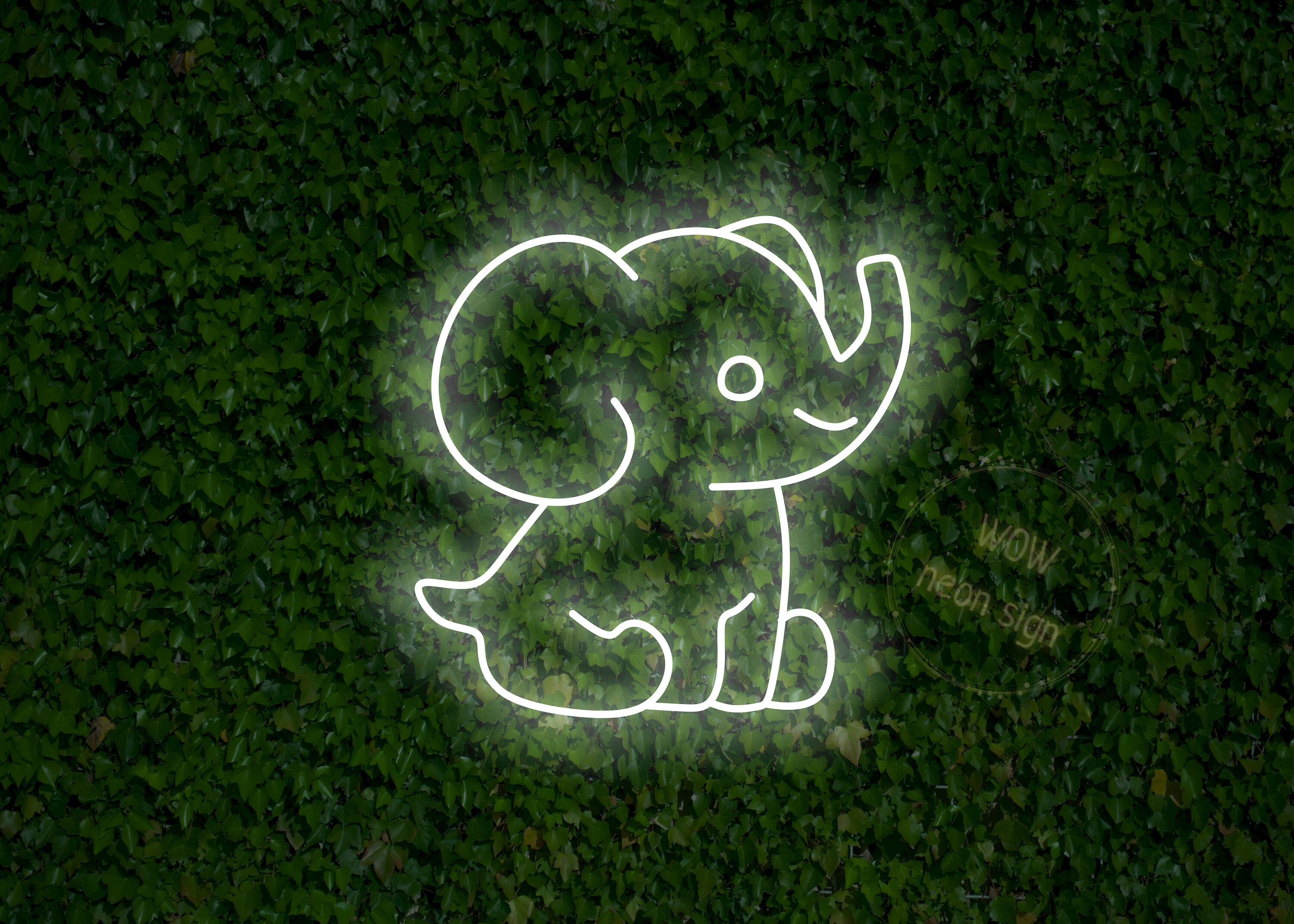 Elephant Led Neon Sign Cute Baby Elephant Neon Sign Led Neon - Etsy
