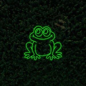 Frog Led Neon Light, Frog Neon Sign, Cute Frog Led Neon, Frog Led Light ...