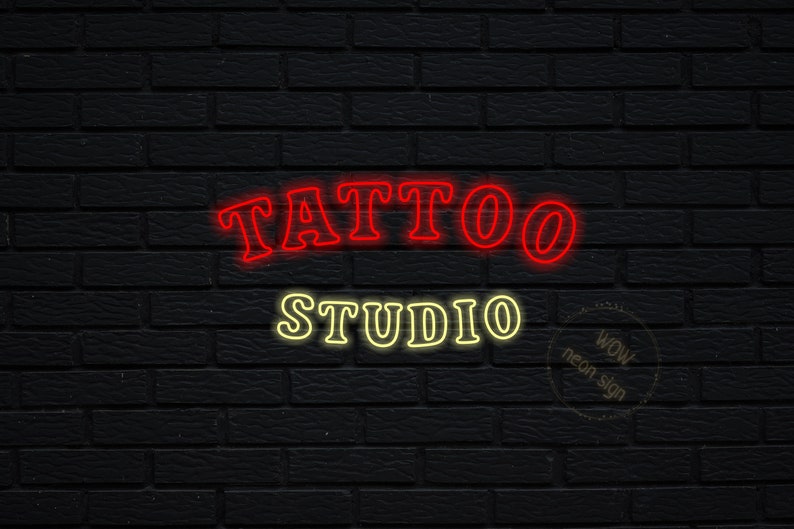 Tattoo Studio LED Neon Sign, Custom Wall Decor - Etsy