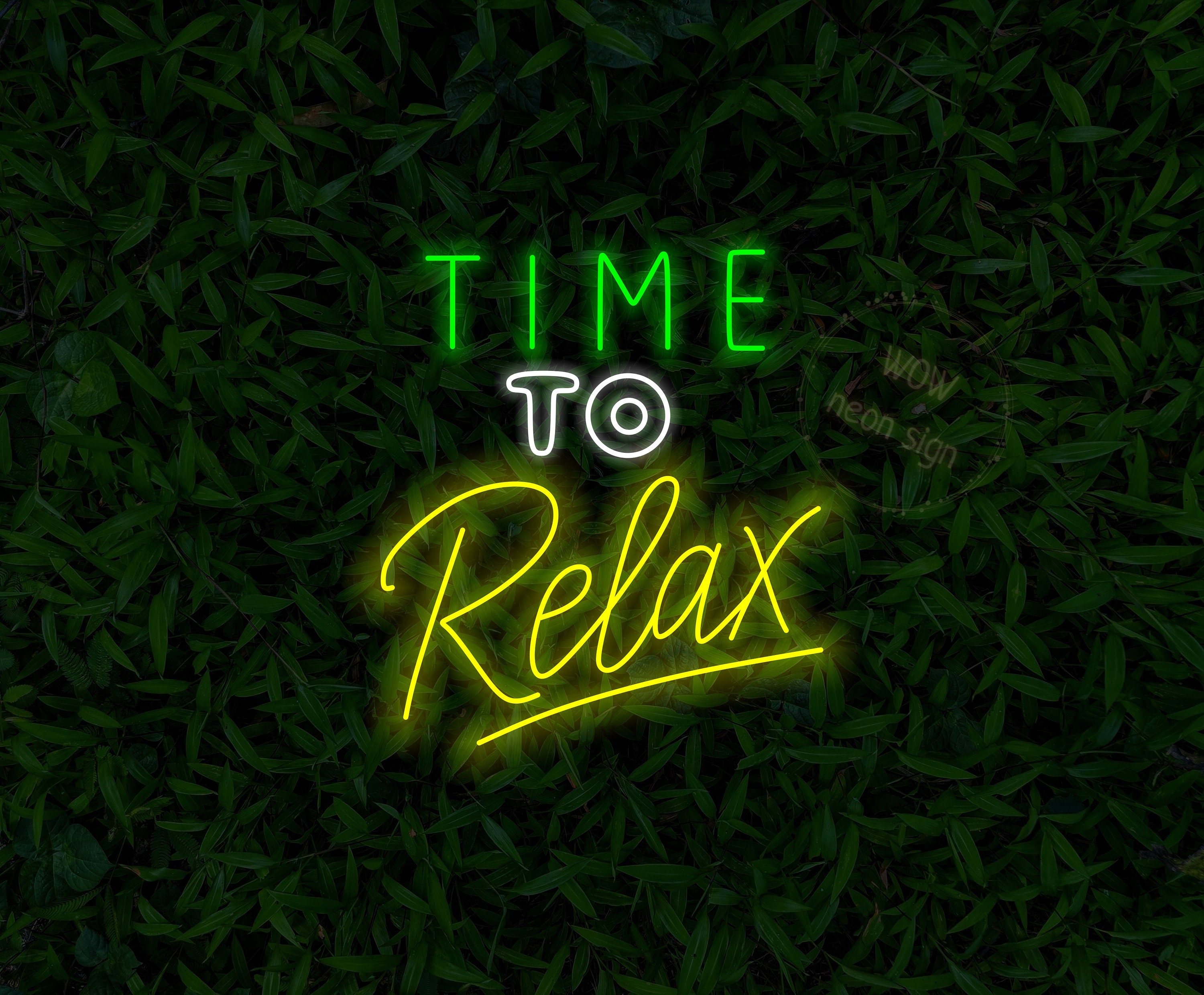 Time to Relax Led Neon Sign, Time to Relax Light up Sign, Relax Led ...
