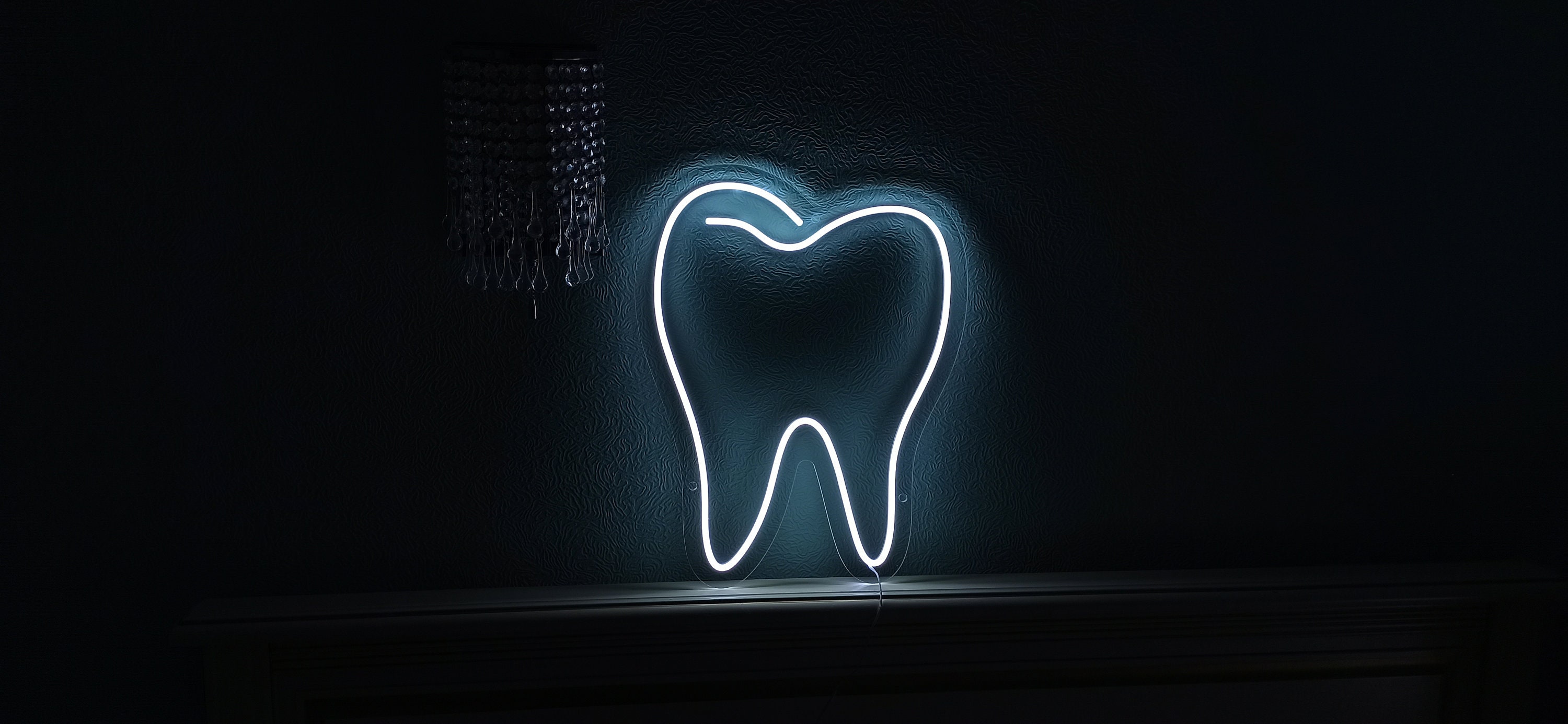 Tooth Led Neon Sign, Dental Clinic Neon Light, Tooth Wall Decor, Root ...