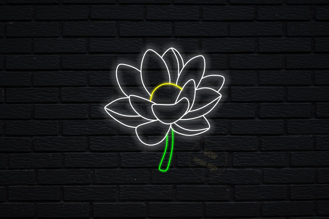 Water Lily Neon Sign, Lotus Flower Neon Sign, Lily Lotus Flower Led ...