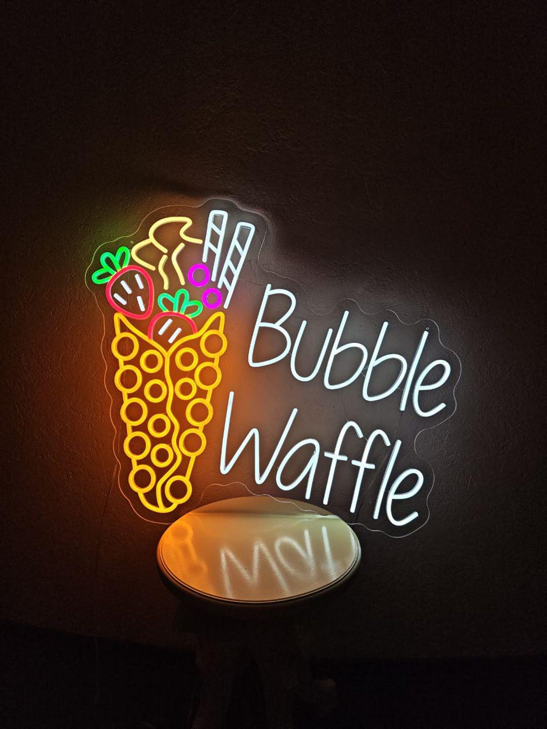Bubble Waffle LED Neon Sign - Cafe Decor - Etsy