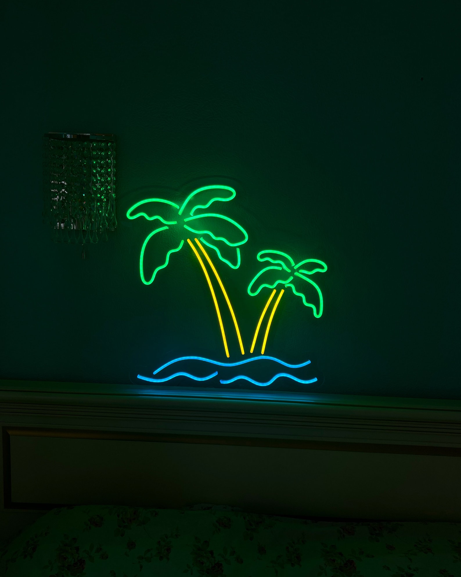 Palm Tree Neon Sign, Beach House Neon Sign, Palm Leaf Neon Light, Miami ...