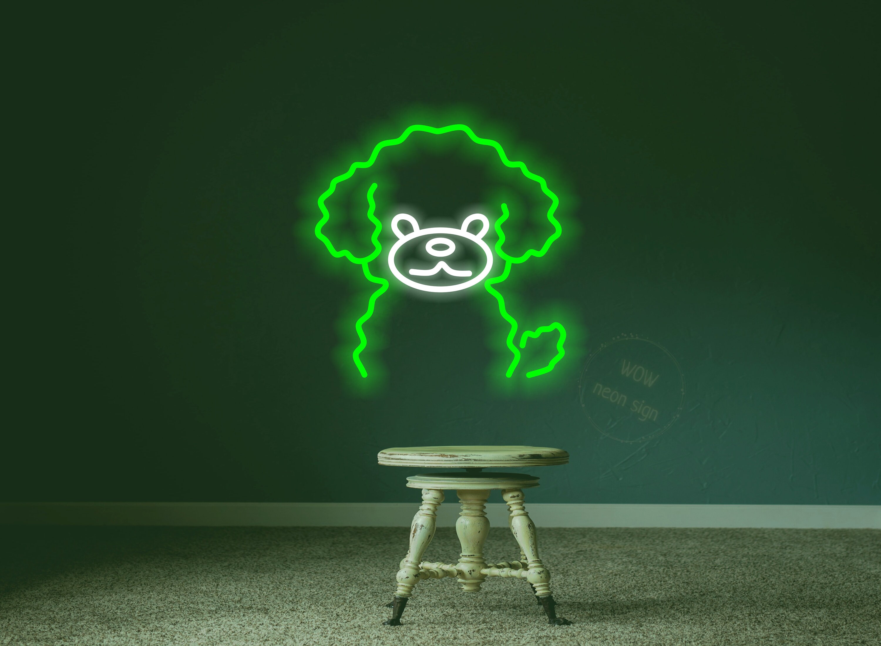 Poodle LED Neon Sign, Custom Pet Sign - Etsy