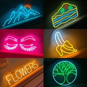 Bunch of Grapes Led Neon Sign, Purple Grapes With Green Leaves Neon ...