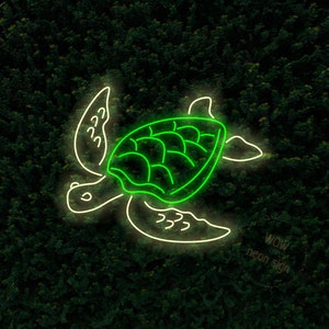 Sea Turtle Neon Sign, Sea Turtle Led Light, Under the Sea Neon Light ...
