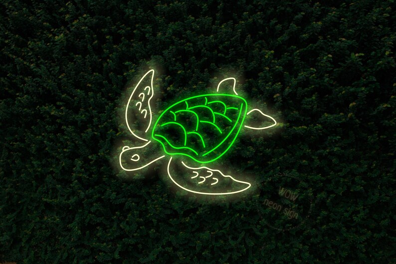 Sea Turtle Neon Sign, Sea Turtle Led Light, Under the Sea Neon Light ...