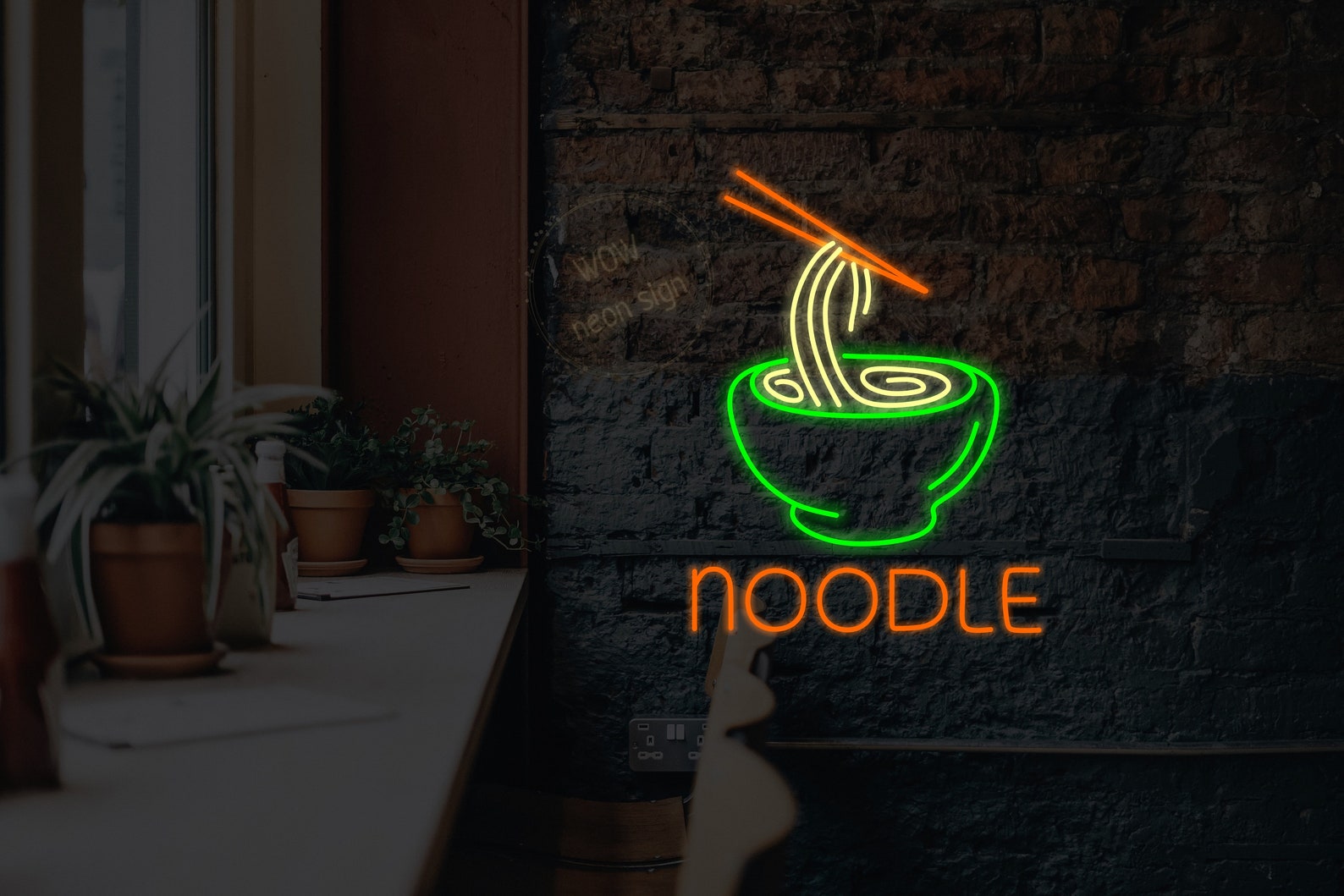 Noodle Soup Neon Sign, Ramen LED Neon Sign, Noodles Bowl Neon Sign ...