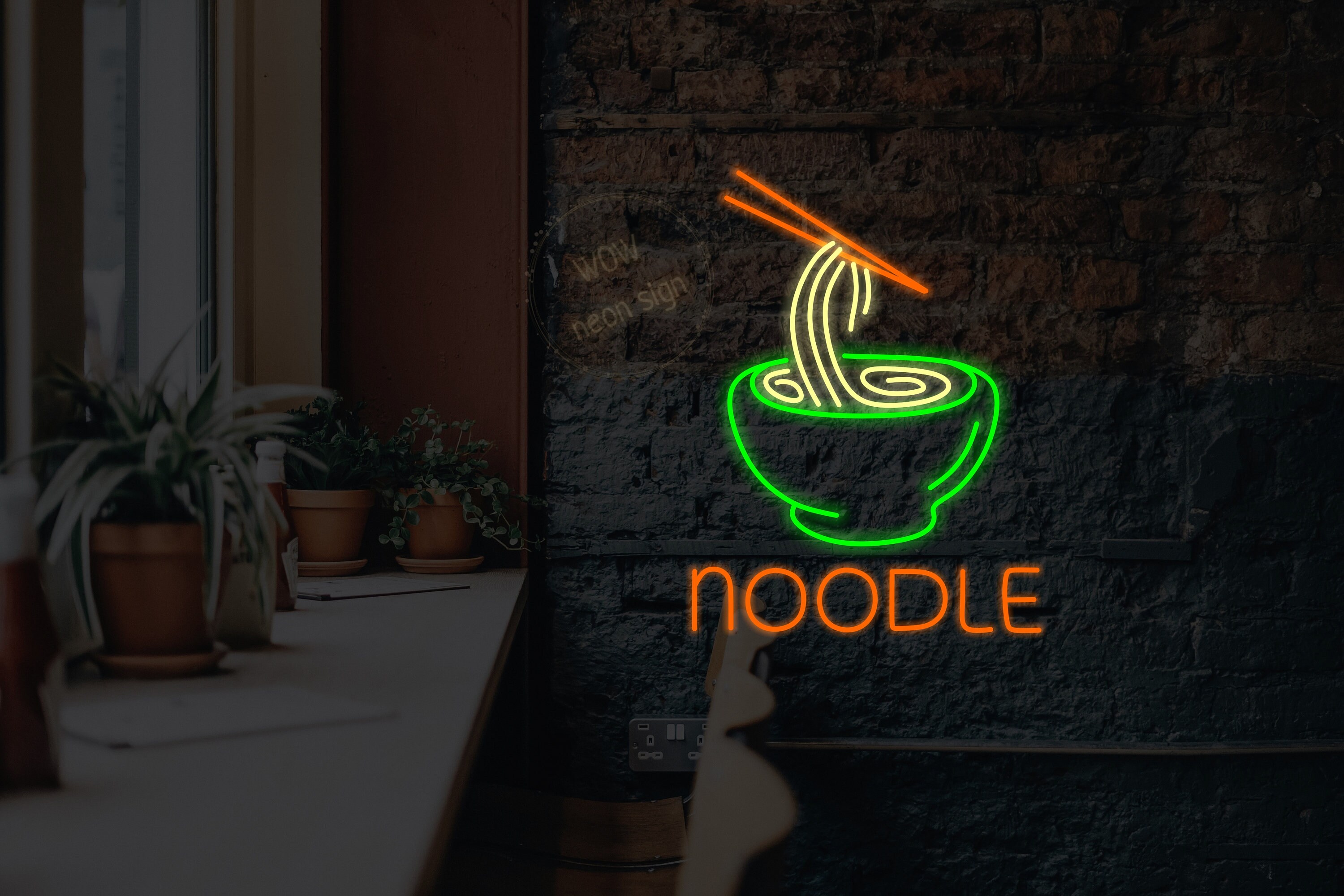 Noodle Soup Neon Sign, Ramen LED Neon Sign, Noodles Bowl Neon Sign ...