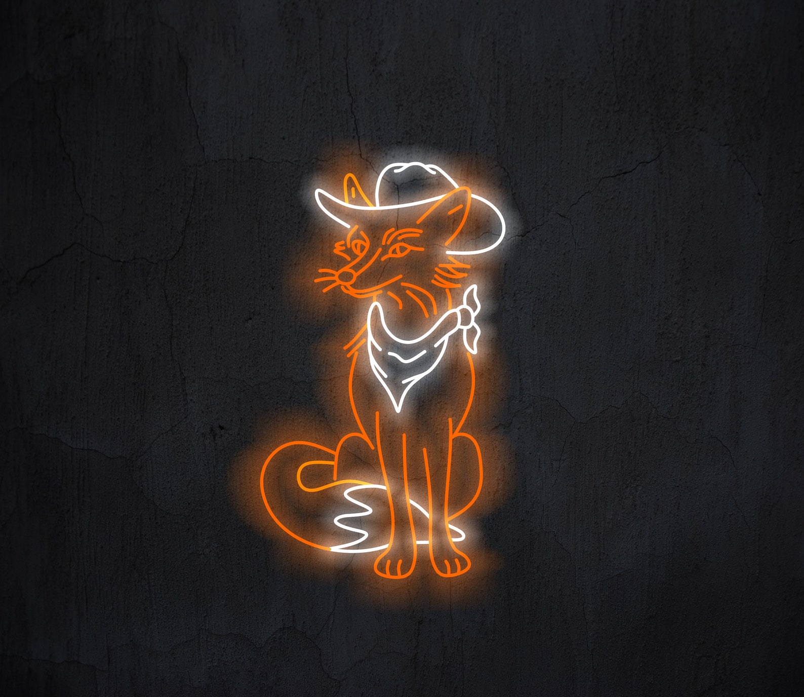 Cowboy Fox LED Neon Sign, Western Home Decor - Etsy
