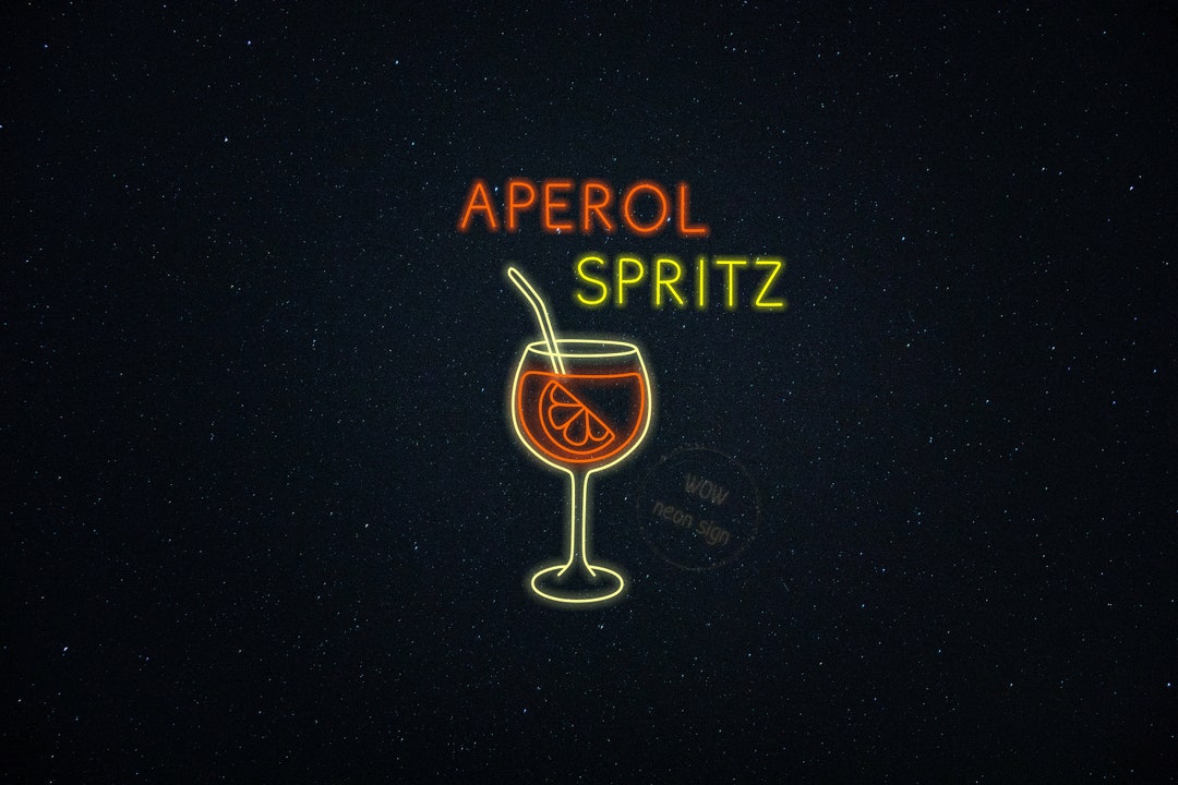 Aperol Spritz Led Neon Sign, Aperol Light Cart Decor, Aperol Cocktail ...