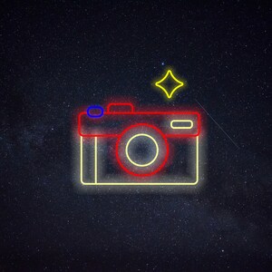 Vintage Camera Neon Sign, Camera Led Neon Gifts, Retro Camera Neon Sign ...