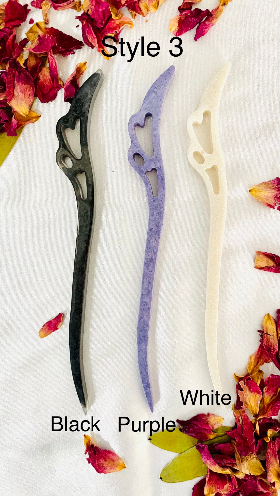 Resin Hair Pins - Etsy