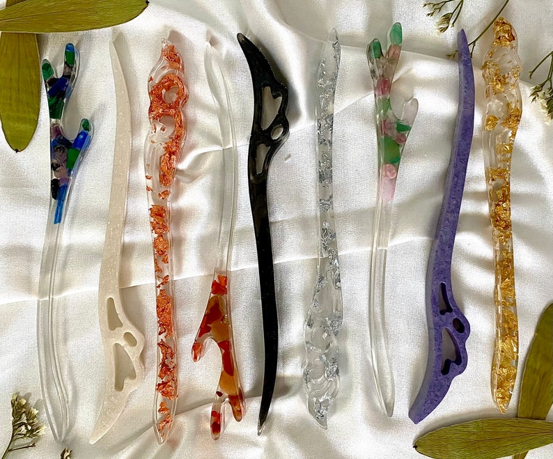 Resin Hair Pins - Etsy
