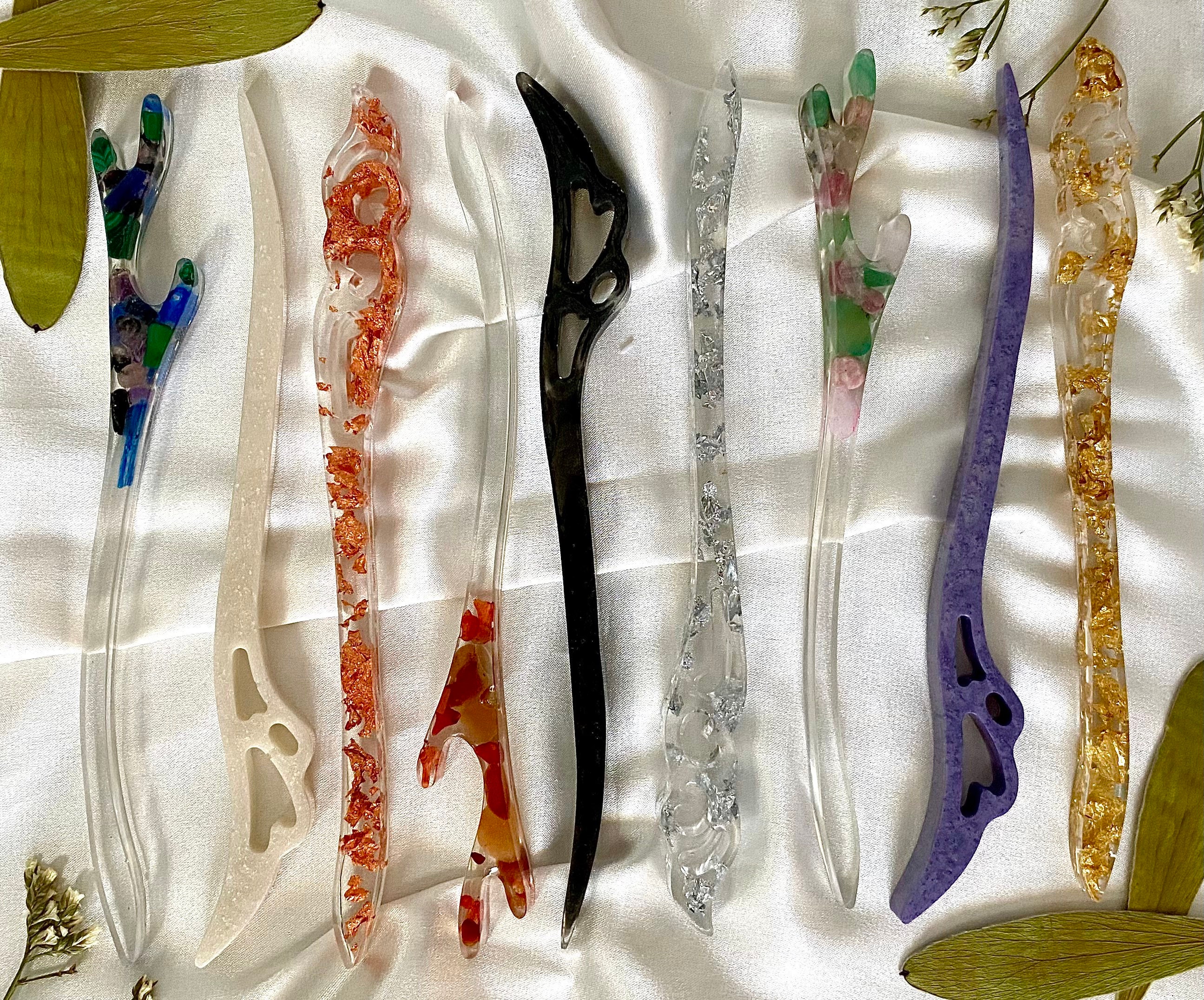Resin Hair Pins - Etsy
