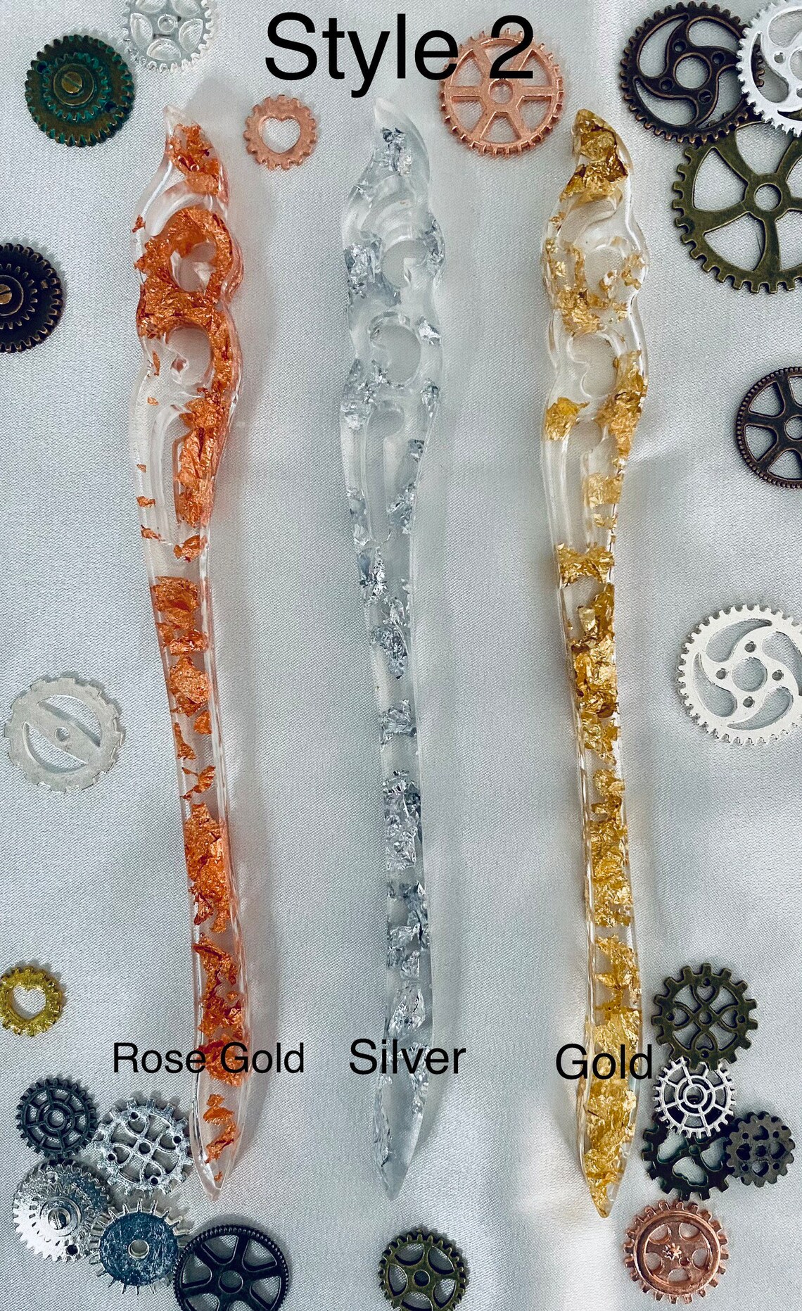 Resin Hair Pins - Etsy