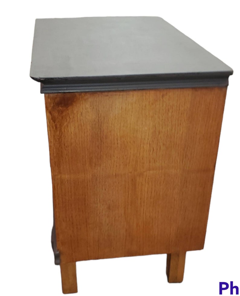 Upcycled Solid Wood MCM Side End Table Single Drawer Open Nighstand ...
